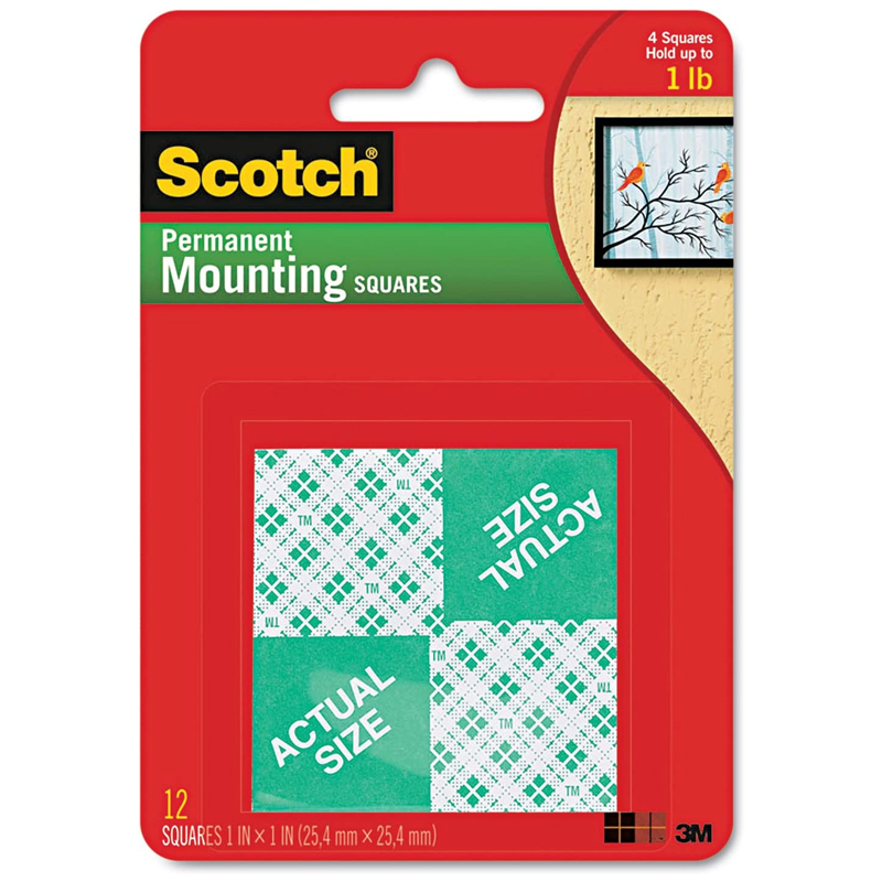 Scotch Permanent Mounting Squares 16PK | Southwestern College Campus Store
