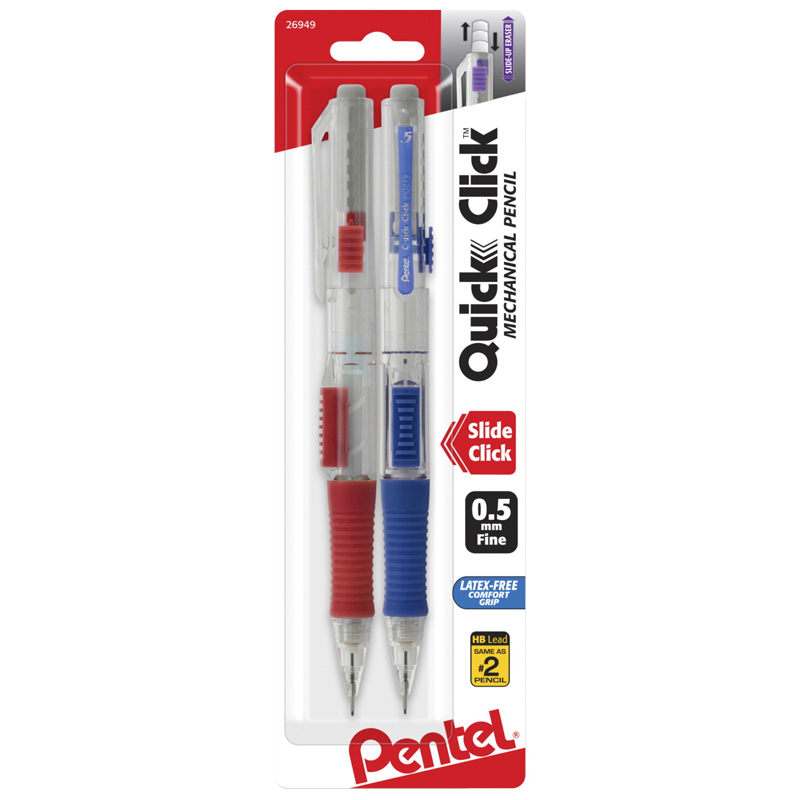 Pentel Quick Click Mechanical Pencils 0.5mm 2PK | Southwestern College ...