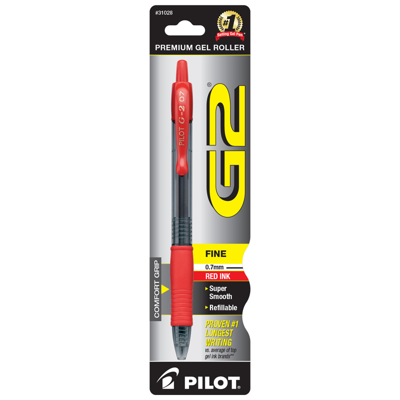 Pilot G2 Fine 0.7mm Red Ink Pen 1PK | Southwestern College Campus Store