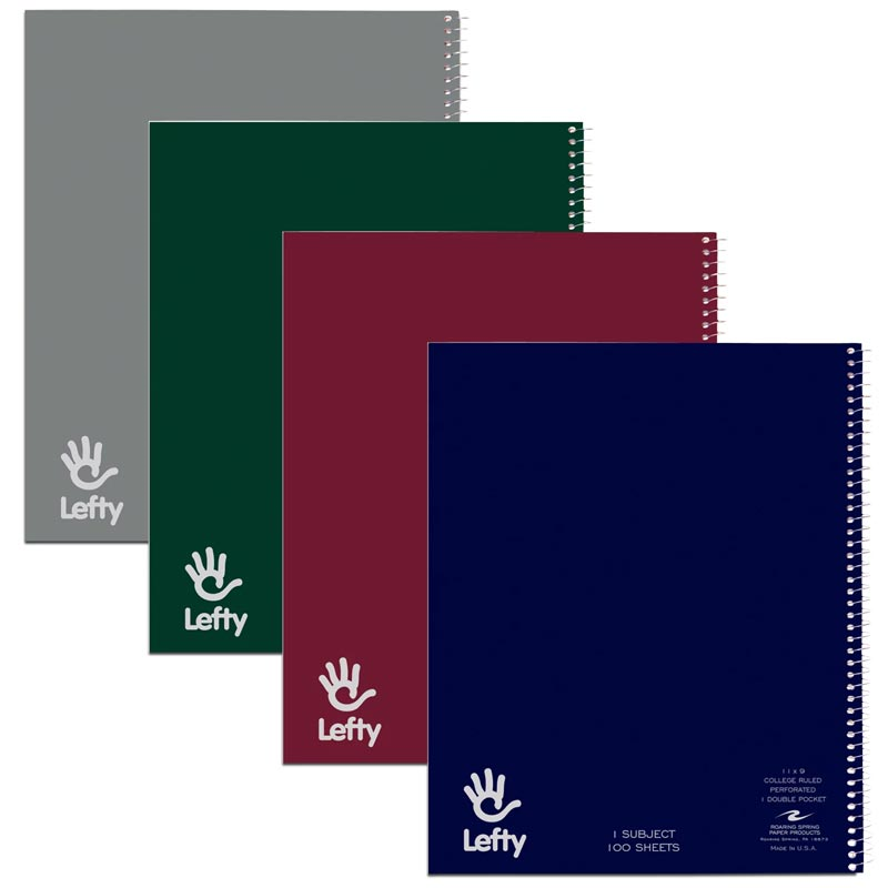 Roaring Spring 1 Subject 1 Pocket Lefty Notebook 11" x 9 ...